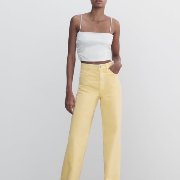 Zara | Tops | Zara Silk Cropped Tank Top | Poshmark